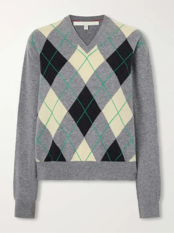RÙADH The Academy Checked Cashmere Sweater