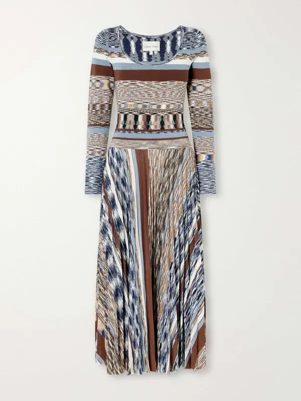 Cara Cara Marlow Knitted Striped Jersey Midi Dress - Multi