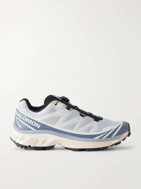 SALOMON X-t6 Rubber-trimmed Mesh Sneakers - Blue