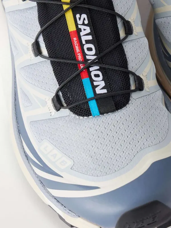 SALOMON X-t6 Rubber-trimmed Mesh Sneakers - Blue