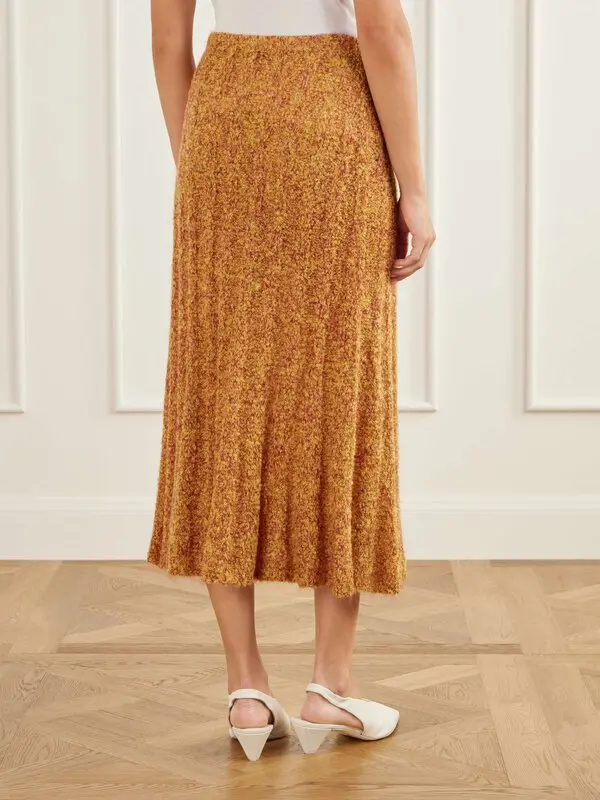 Proenza Schouler Joelle Cable-knit Mohair-blend Maxi Skirt - Mustard