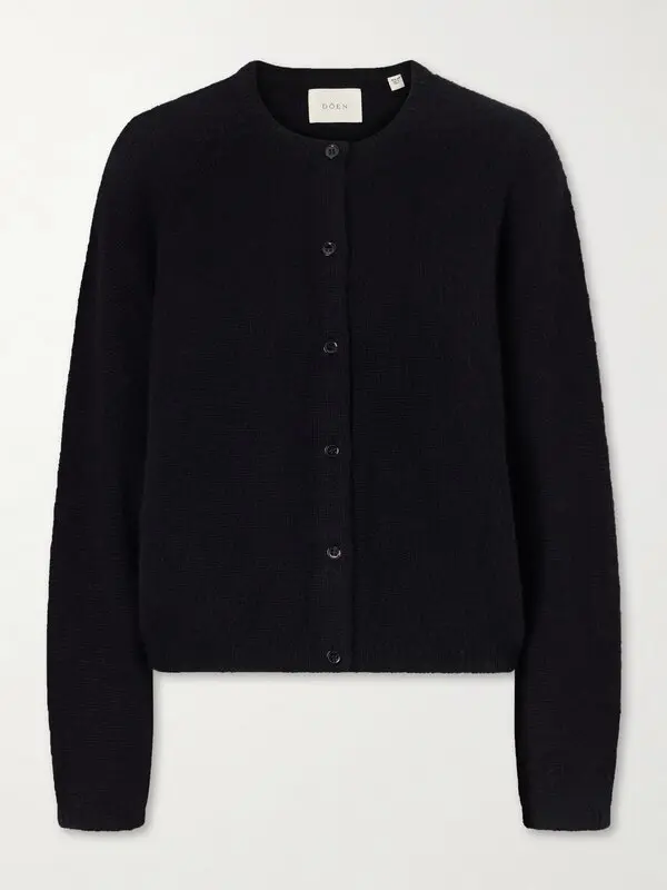 DÔEN Peroline Cashmere Cardigan - Black