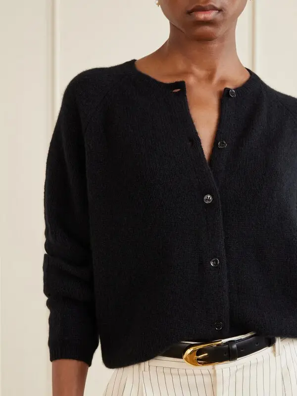 DÔEN Peroline Cashmere Cardigan - Black