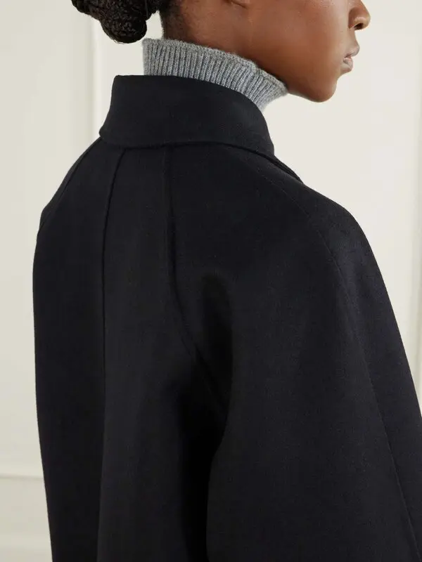 Another Tomorrow Virgin Wool Cropped Jacket