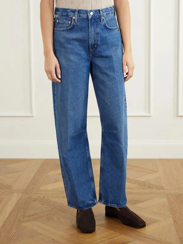 Citizens Of Humanity Miro Long Regenerative Cotton Barrel-leg Jeans - Blue
