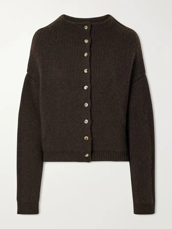 Khaite Marjorie Cashmere Cardigan - Brown