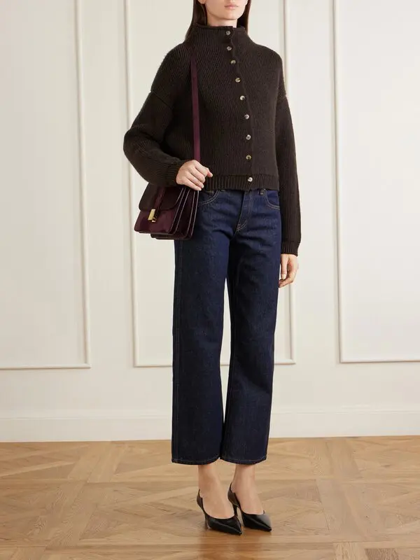 Khaite Marjorie Cashmere Cardigan - Brown