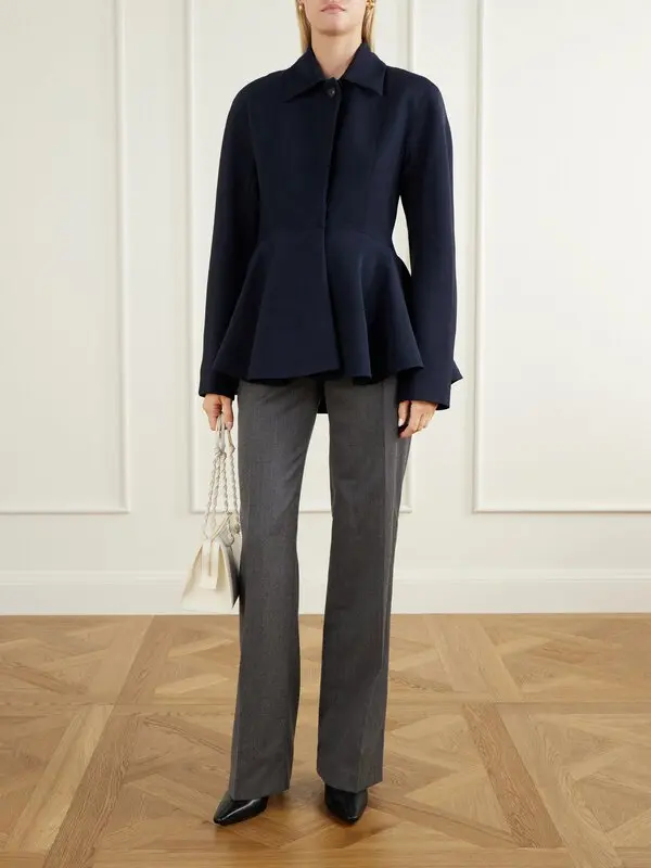 Stella McCartney Crepe Peplum Jacket - Blue
