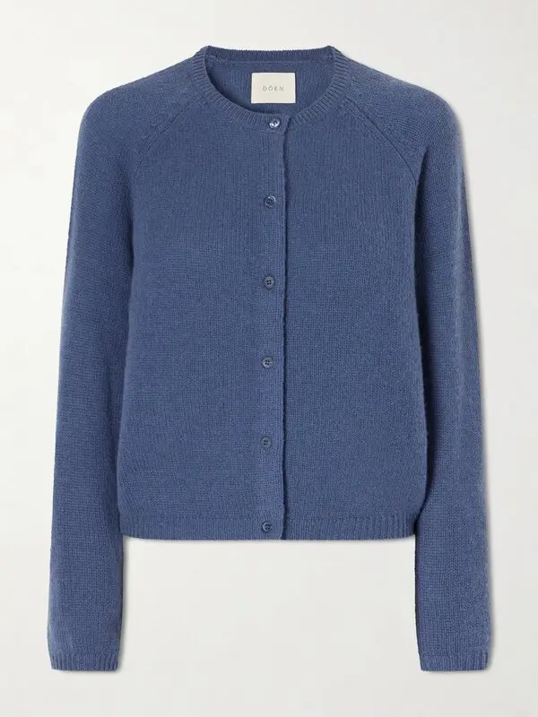 DÔEN Peroline Cashmere Cardigan - Blue