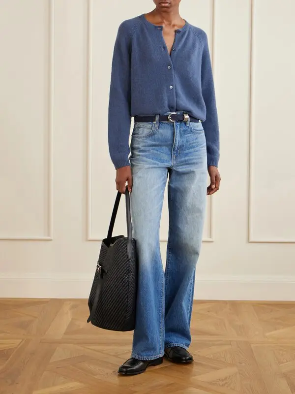 DÔEN Peroline Cashmere Cardigan - Blue