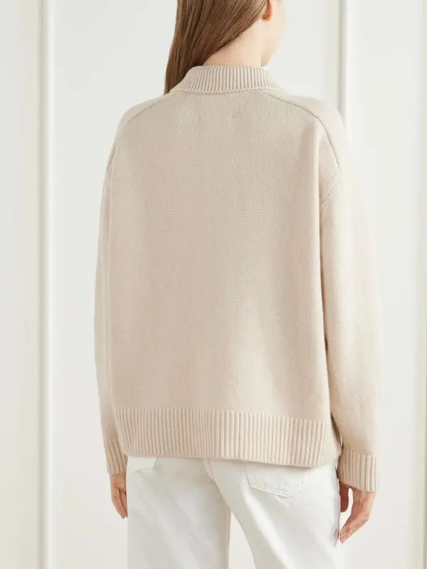 Citizens Of Humanity Agatha Wool And Cashmere-blend Polo Sweater - Cream