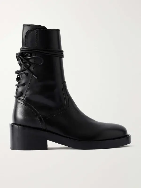 ANN DEMEULEMEESTER Henrica Leather Ankle Boots