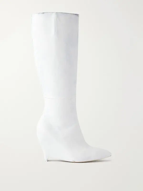MAISON MARGIELA Heel-less Painted Leather Knee-high Boots