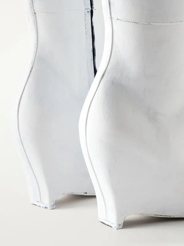MAISON MARGIELA Heel-less Painted Leather Knee-high Boots