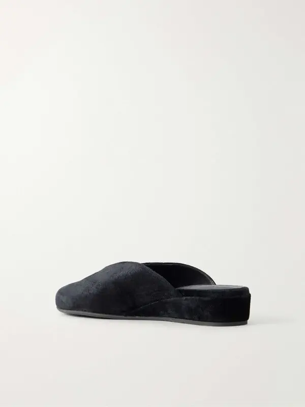 ANCIENT GREEK SANDALS Velvet Wedge Mules