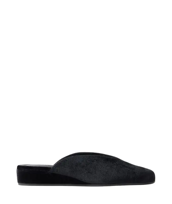 ANCIENT GREEK SANDALS Velvet Wedge Slip-ons - Black