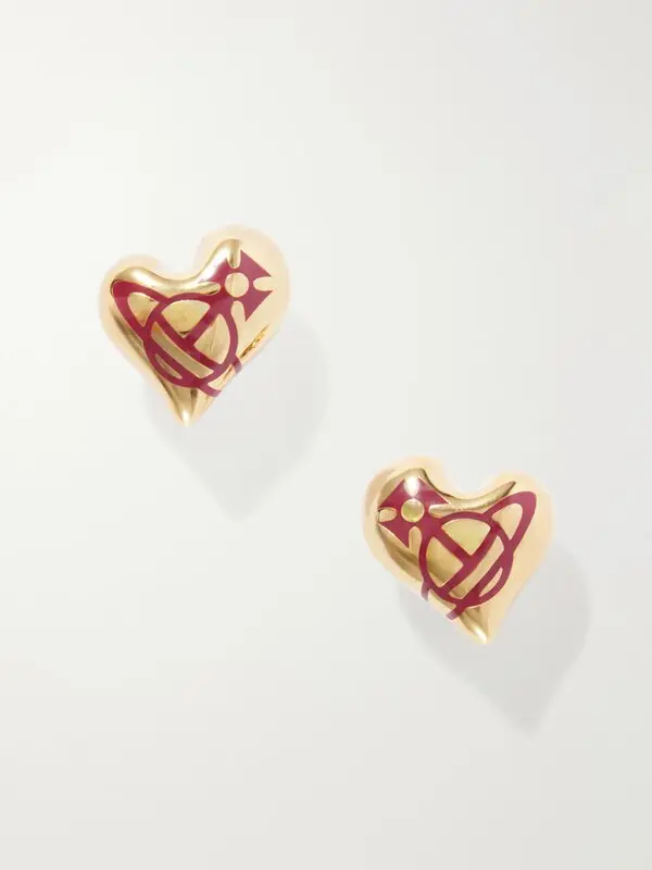 VIVIENNE WESTWOOD Larissa -tone Enamel Earrings - Gold