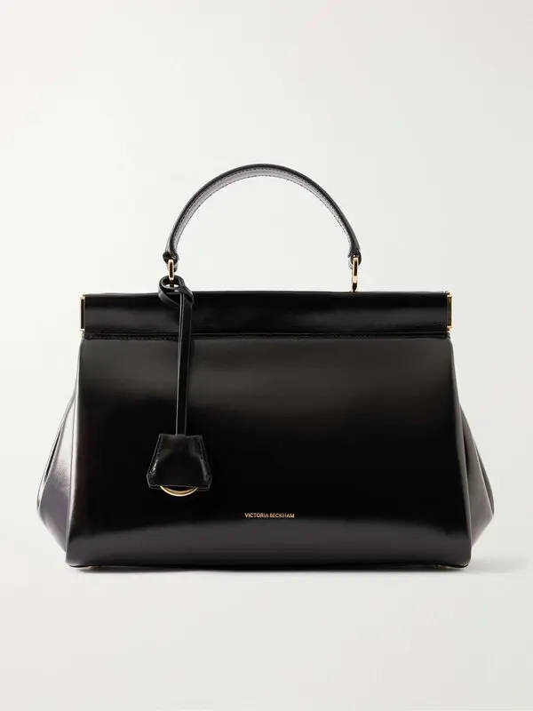 Victoria Beckham Sloane Frame Leather Tote - Black
