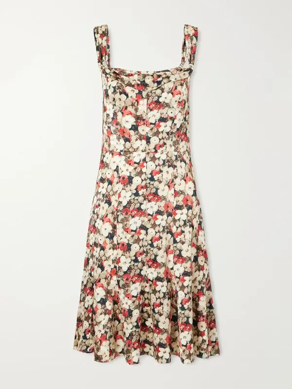DÔEN Donielle Floral-print Silk Mini Dress - Multi
