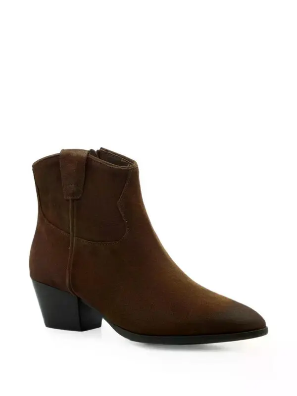 Ash Fame Suede Ankle Boots - Brown