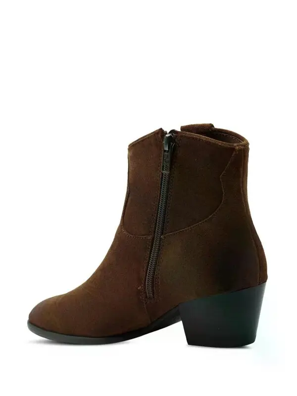 Ash Fame Suede Ankle Boots - Brown