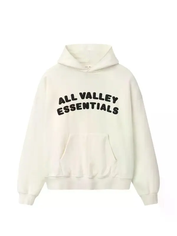 ESSENTIALS Logo-print Pouch-pocket Hoodie
