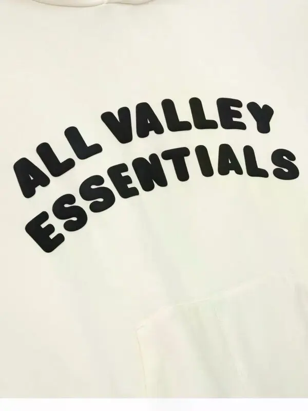 ESSENTIALS Logo-print Pouch-pocket Hoodie