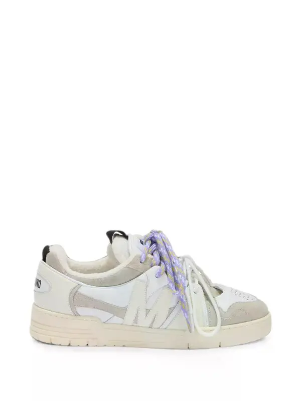 Moschino Double-lace Panelled Sneakers - White