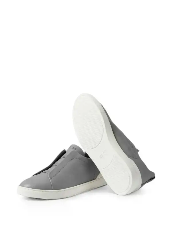 Zegna Mélange Triple Stitch™ Secondskin Sneakers - Grey