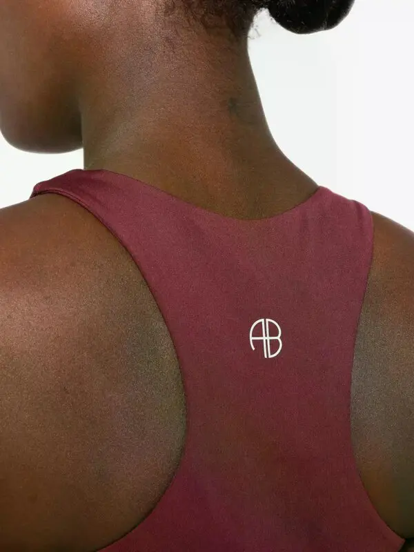 ANINE BING Elina Logo-print Racerback Top