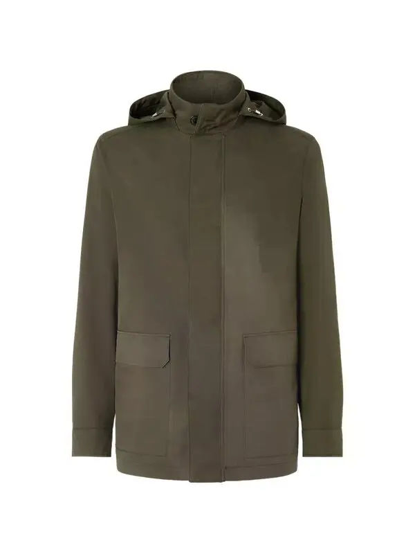 Zegna Dark Olive Microfiber Motorin 300cc Car Coat