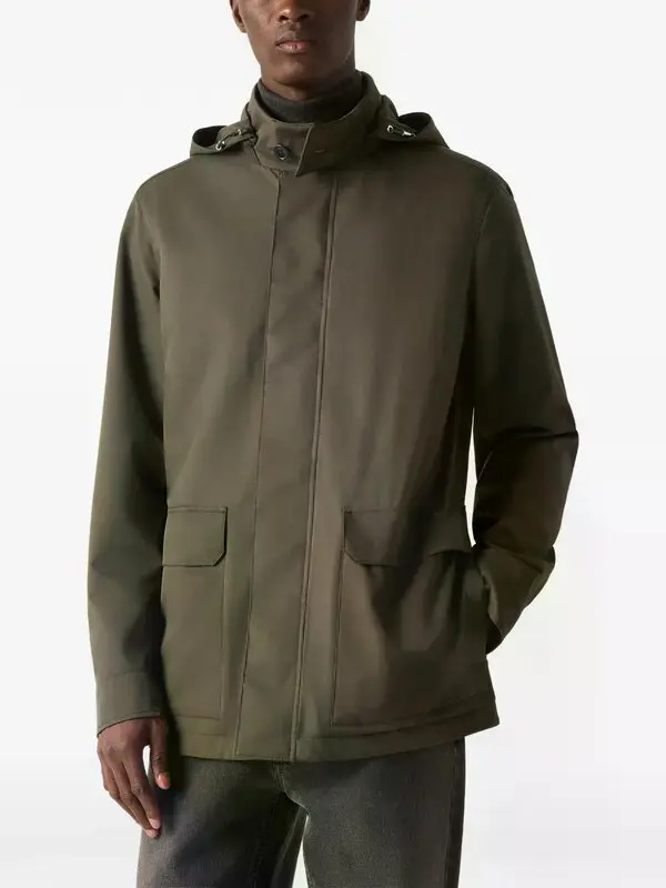 Zegna Dark Olive Microfiber Motorin 300cc Car Coat