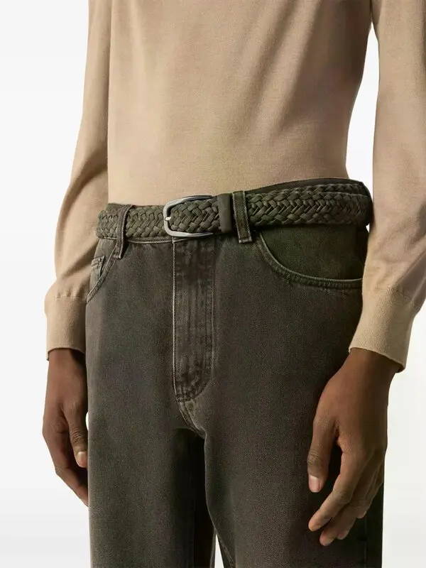 Zegna Dark-olive- Nubuck Belt
