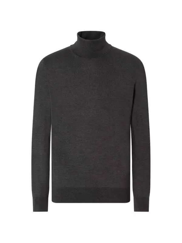 Zegna Dark Mélange Cashseta Turtleneck Sweater