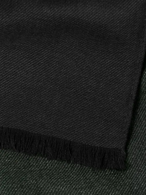Zegna Dark Wool And Cashmere Scarf