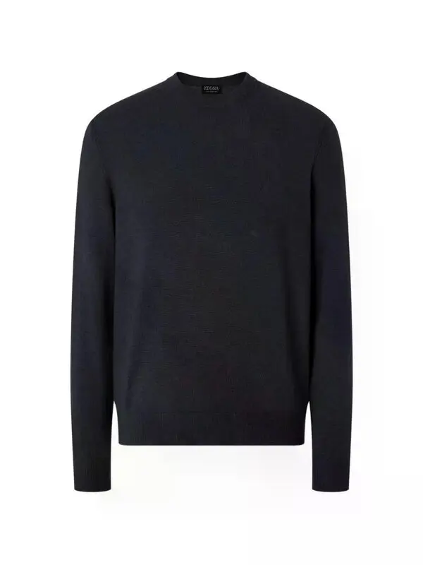 Zegna Navy Oasi Cashmere Crewneck Sweater