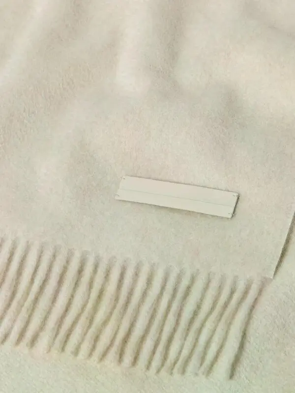 Zegna Cream White Oasi Cashmere Scarf