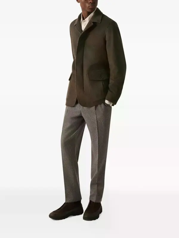 Zegna Light Taupe Wool And Cashmere Pants