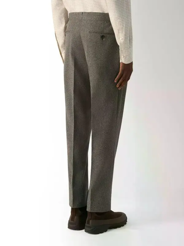 Zegna Light Taupe Wool And Cashmere Pants