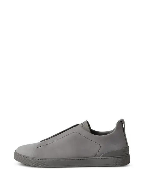 Zegna Mélange Triple Stitch Secondskin Sneakers - Grey