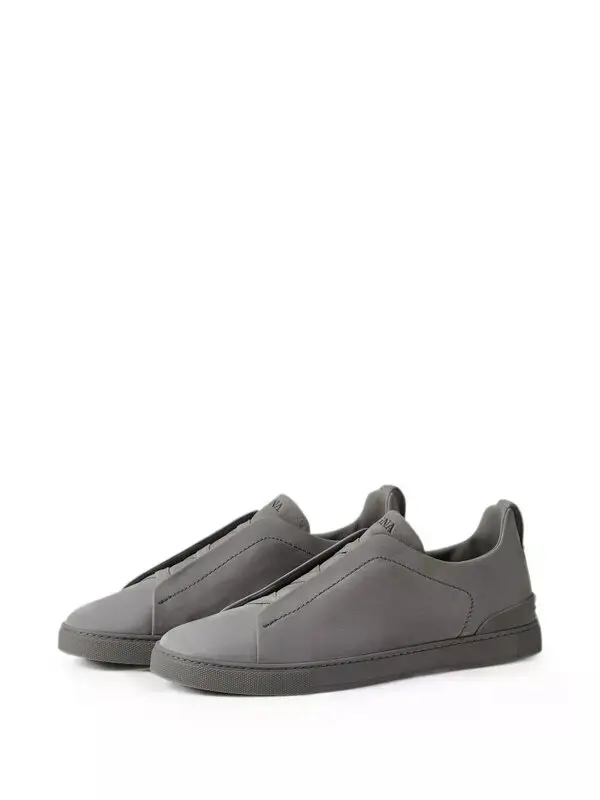 Zegna Mélange Triple Stitch Secondskin Sneakers - Grey