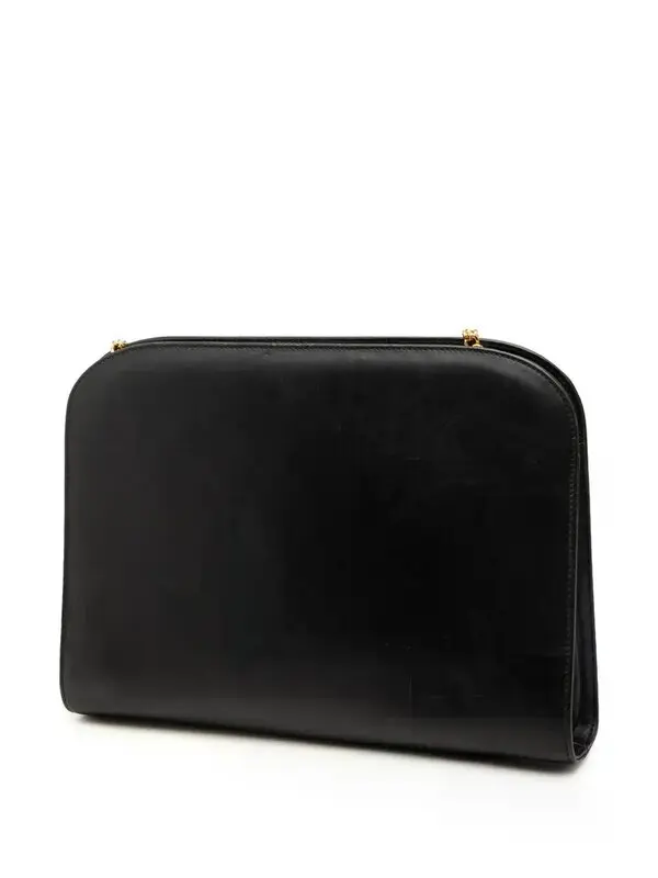 FERRAGAMO 2010-2026 Leather Gancini Chain Crossbody Bag