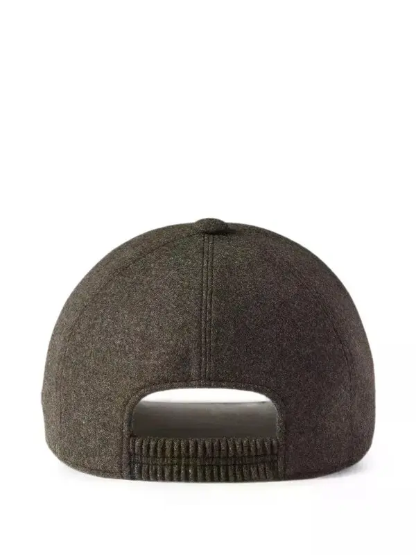 Zegna Green Mélange Oasi Cashmere Baseball Cap - Brown