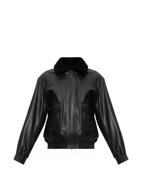 ARMA Bari Faux-fur-collar Leather Jacket