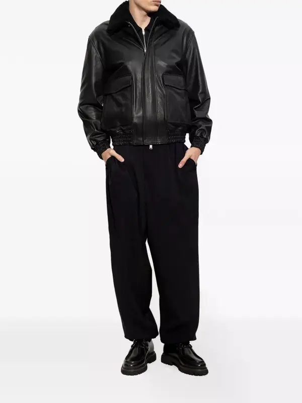 ARMA Bari Faux-fur-collar Leather Jacket