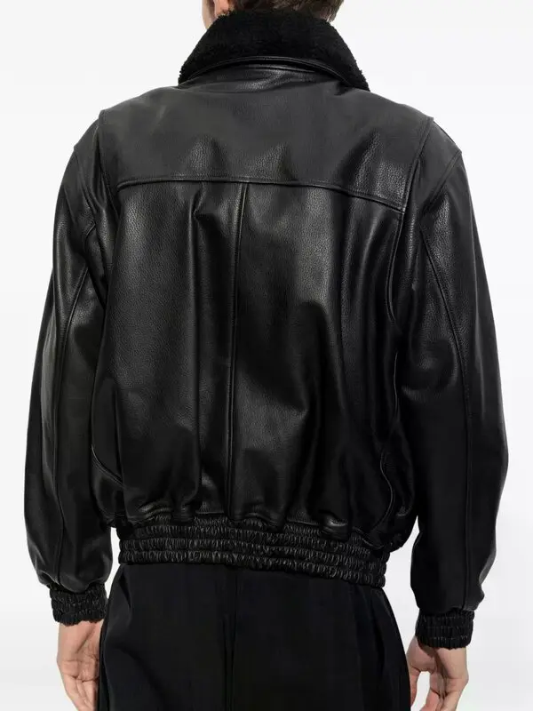 ARMA Bari Faux-fur-collar Leather Jacket