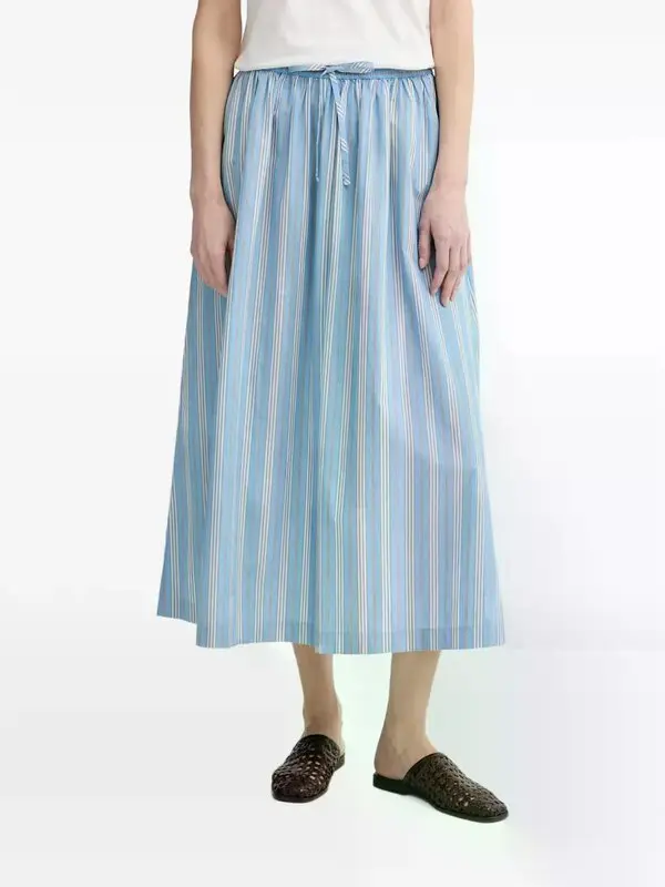 Marc O'polo Striped Drawstring Maxi Skirt - Blue