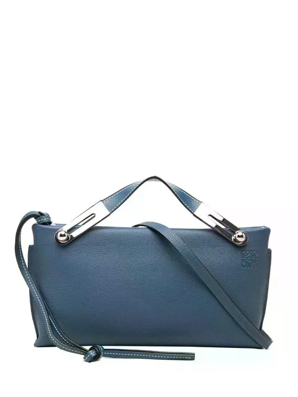 Loewe 2018 Small Grained Calfskin Missy Satchel - Blue