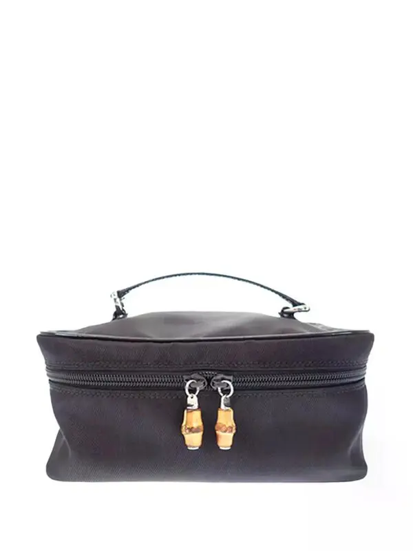 Gucci 20th Century Nylon Bamboo Vanity Bag