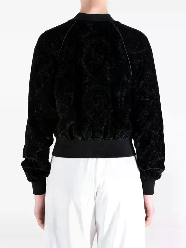 ANN DEMEULEMEESTER Arya Floral-pattern Bomber Jacket - Black